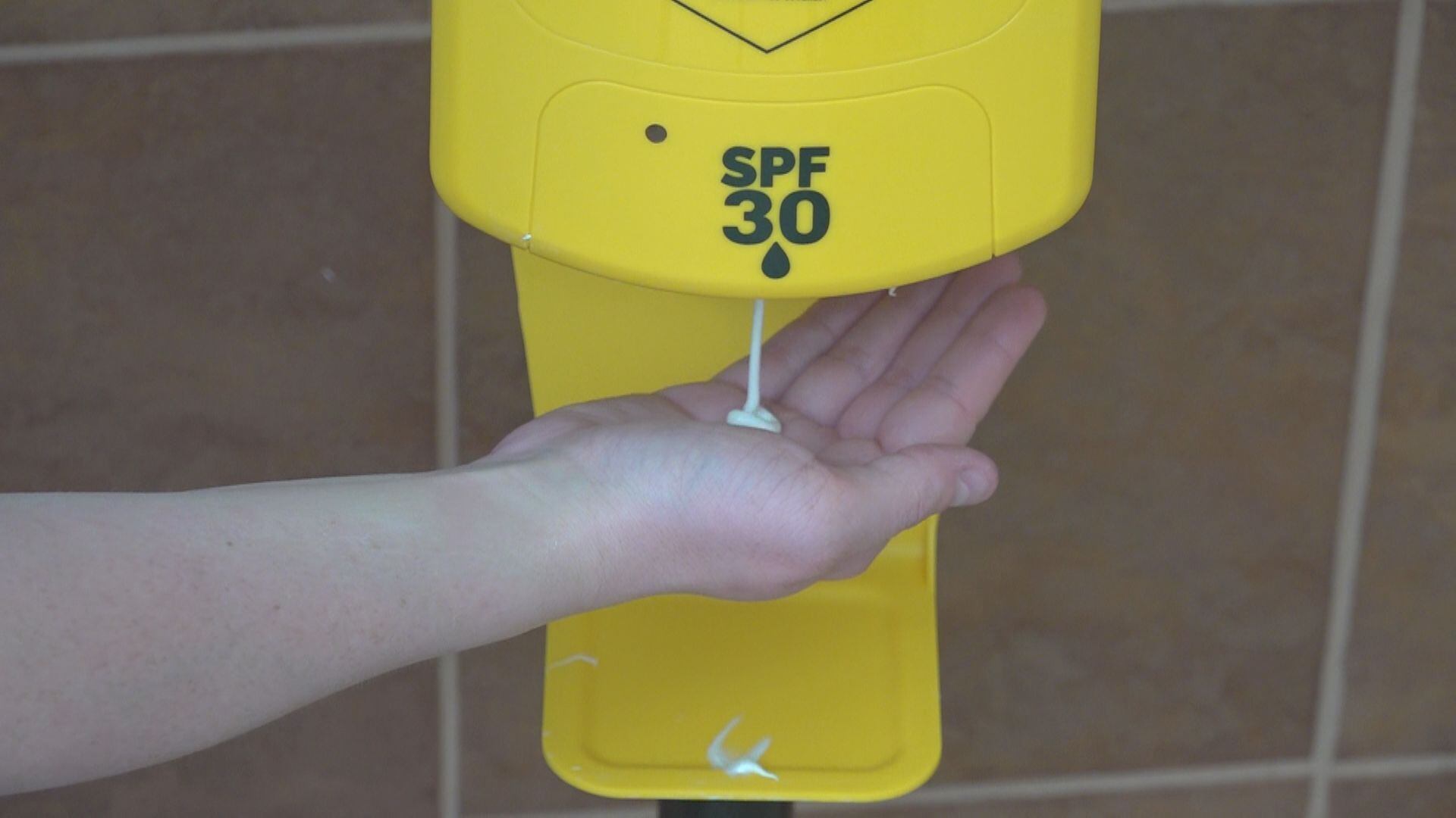 AR Gould distributes sunscreen stations throughout Aroostook County