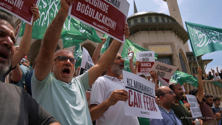 Turkey arrests cartoonist over alleged depiction of Muhammad amid protests