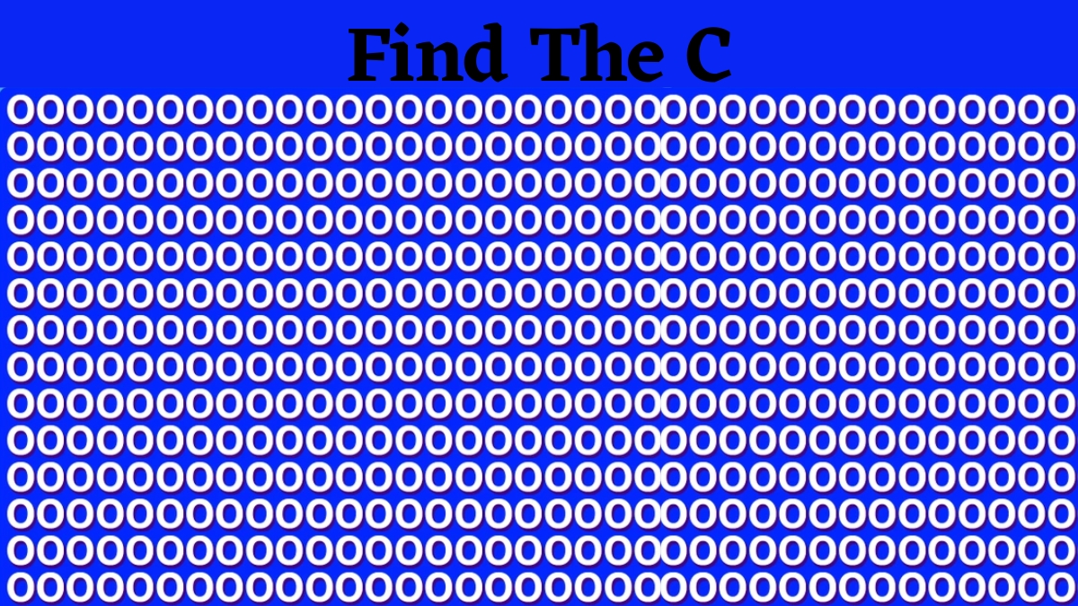 If You Possess A 140+ IQ Level, Then Find The Letter “C” Among The “O ...