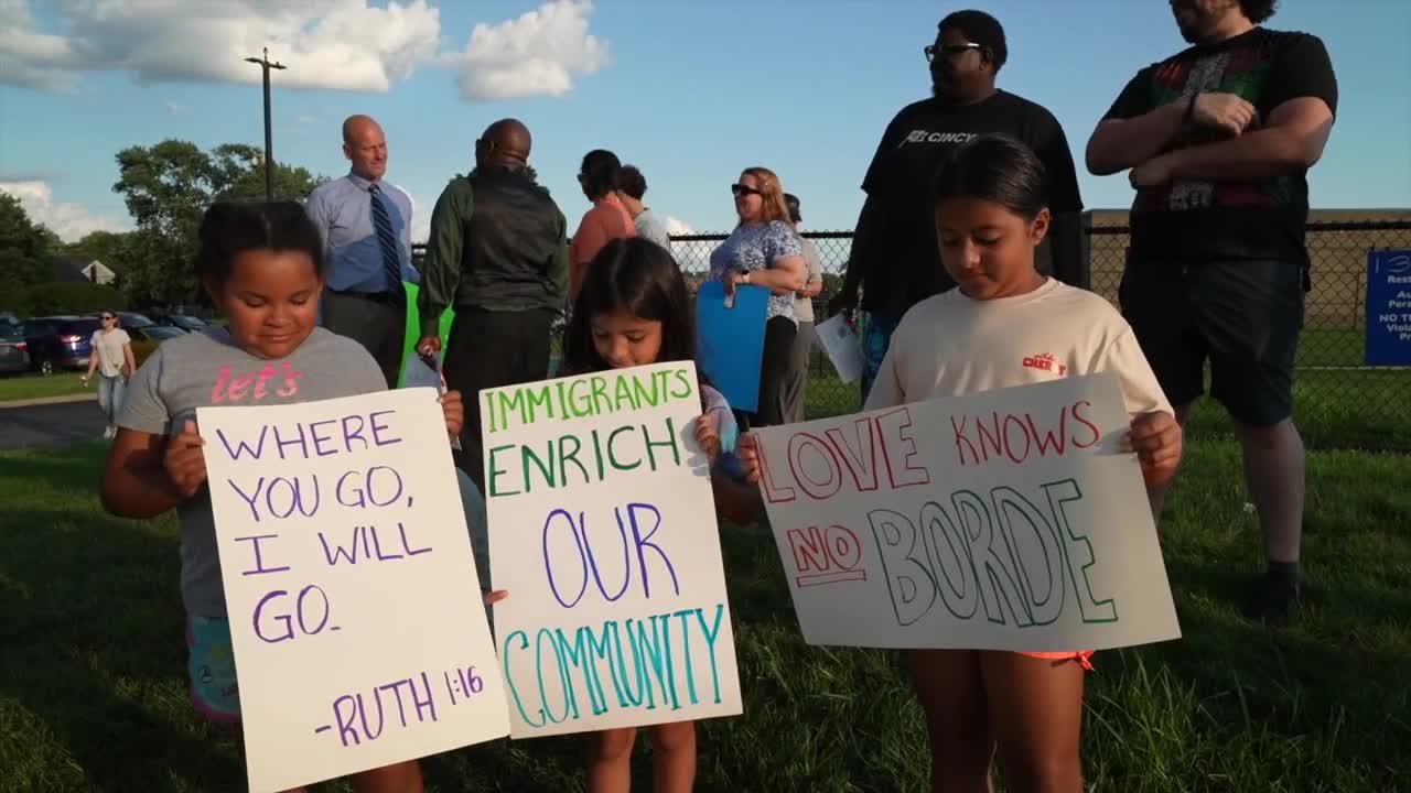 Roughly 200 people gather for protest at Butler County Jail over ICE holds