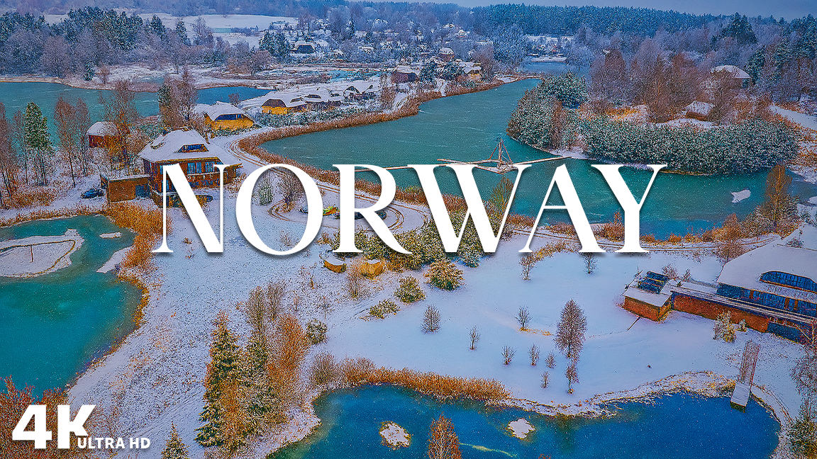 4K Norway Winter Relaxation Film – Scenic Views & Peaceful Music