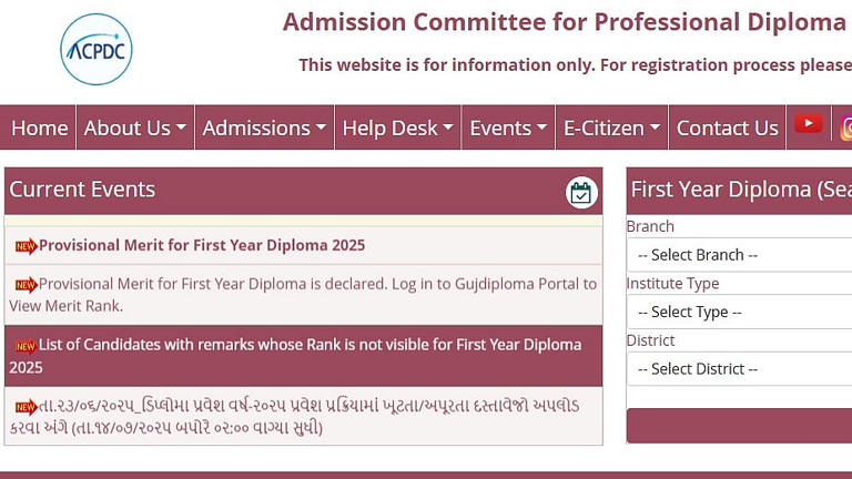 ACPDC 2025 Provisional Merit List For First-Year Diploma Released At ...