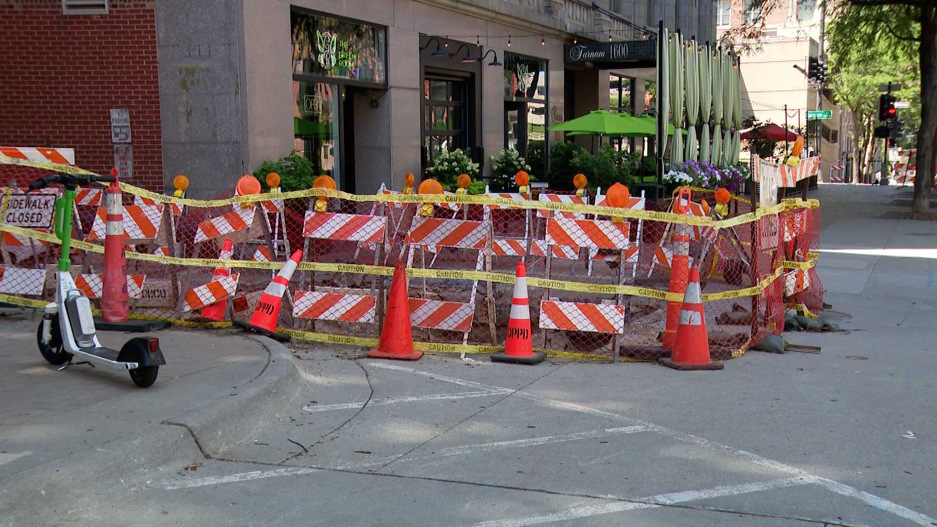 Downtown Omaha sinkhole repair begins with OPPD work