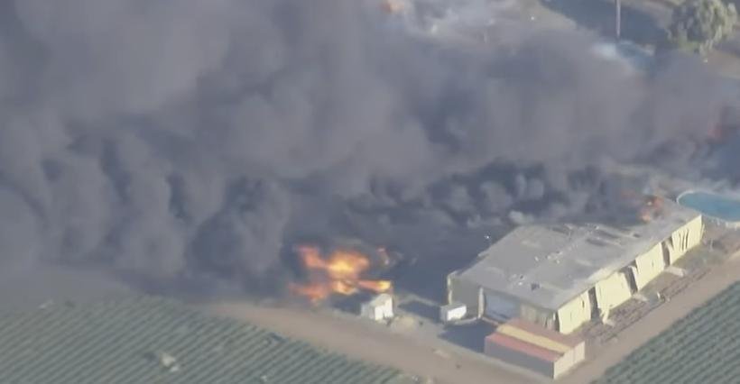 Fireworks warehouse near Sacramento explodes, ignites large fire