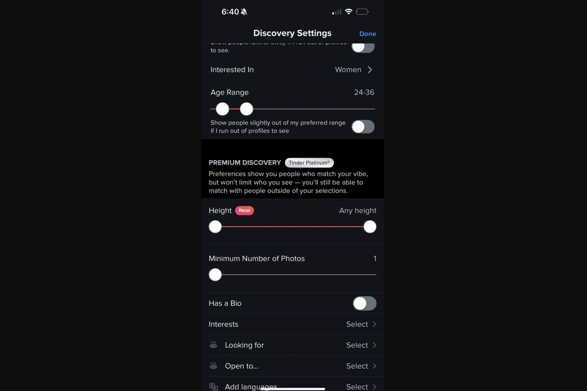 What do you think about Tinder's new feature, filtering by height?