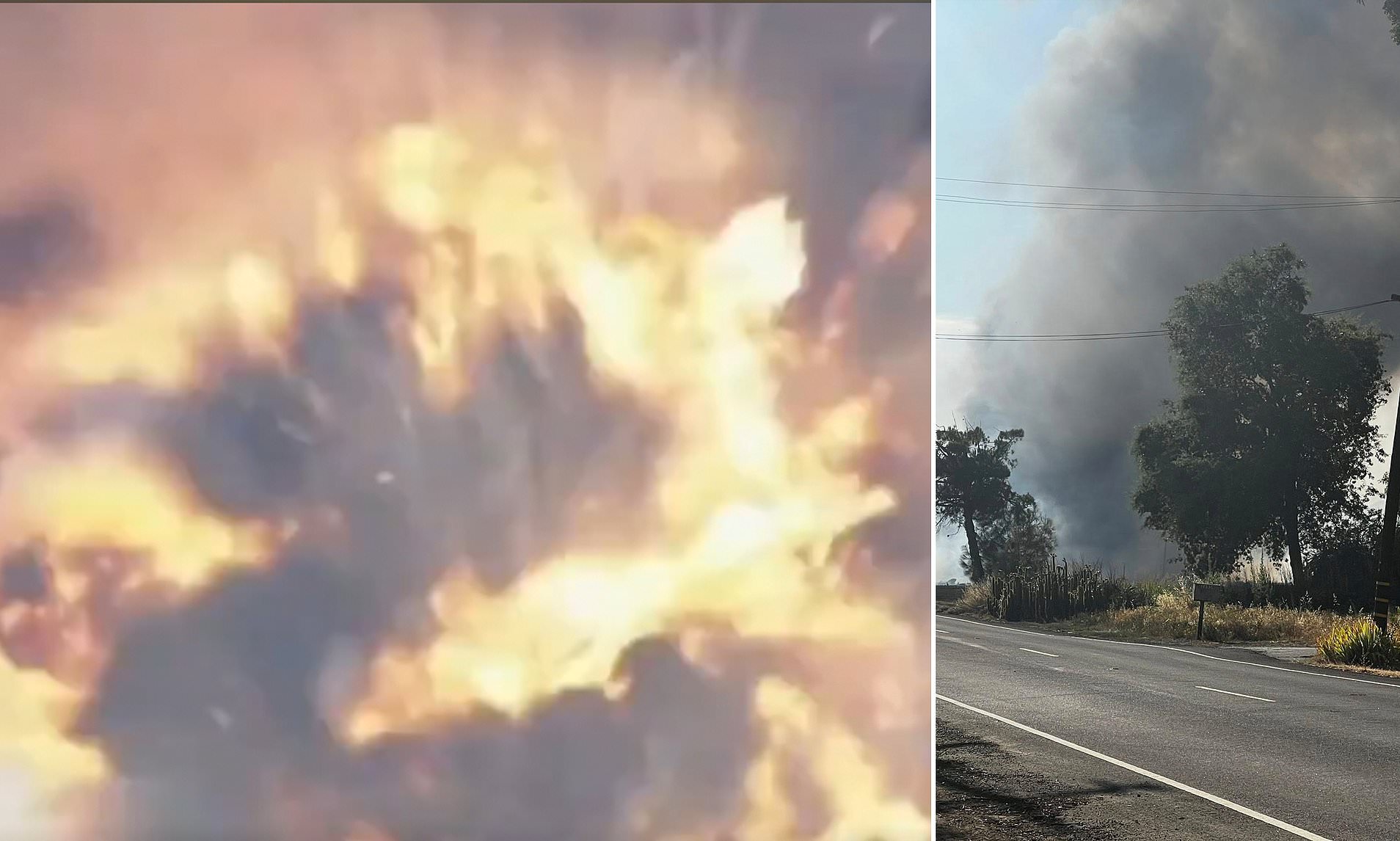 Explosions at California fireworks facility as raging blaze forces ...