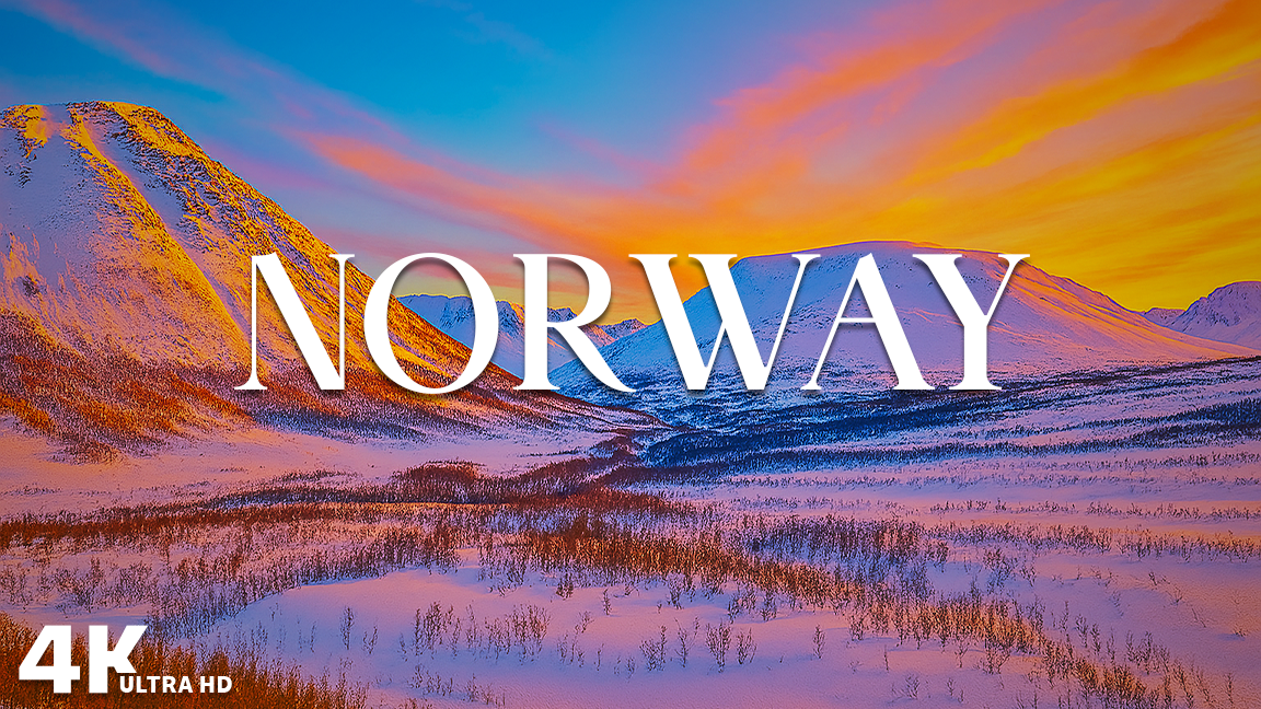 Norwegian Winter in 4K – Relaxing Nature Film with Calming Music