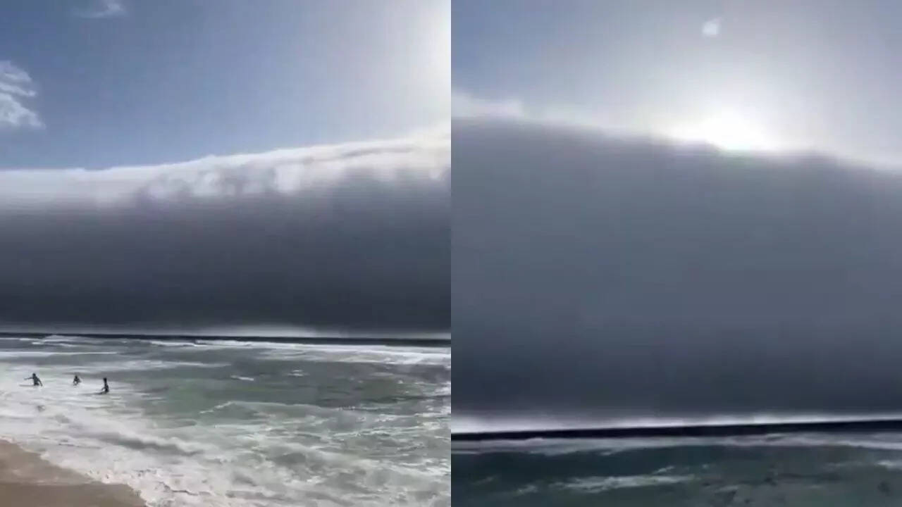 Rare ‘roll cloud’ stuns beachgoers in Portugal amid heatwave; video ...
