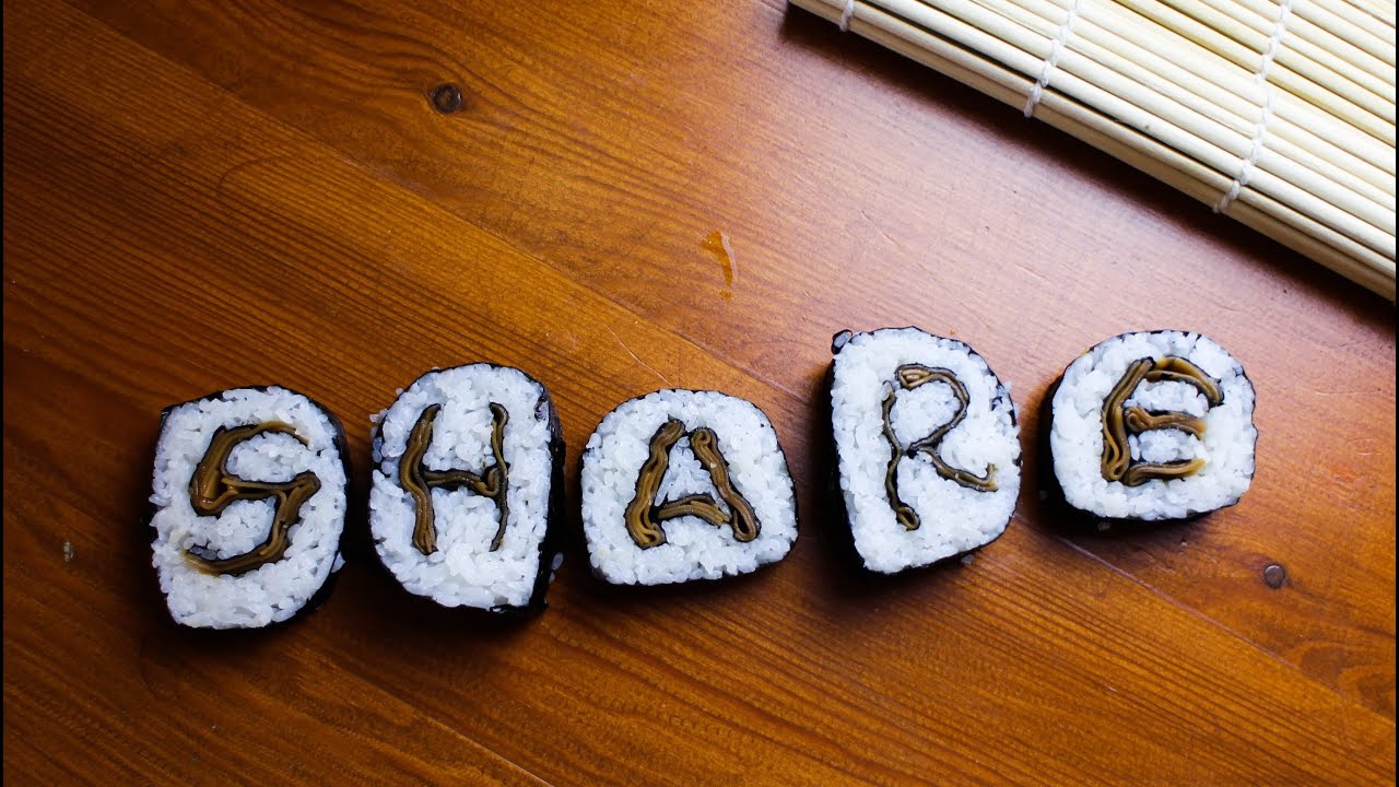Sushi Typography: Create Letters Inside Sushi Rolls