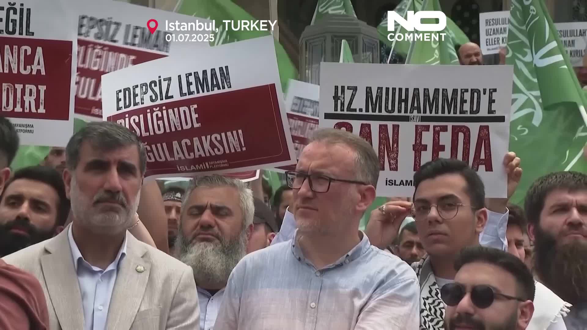 Istanbul protesters target LeMan magazine over controversial cartoon