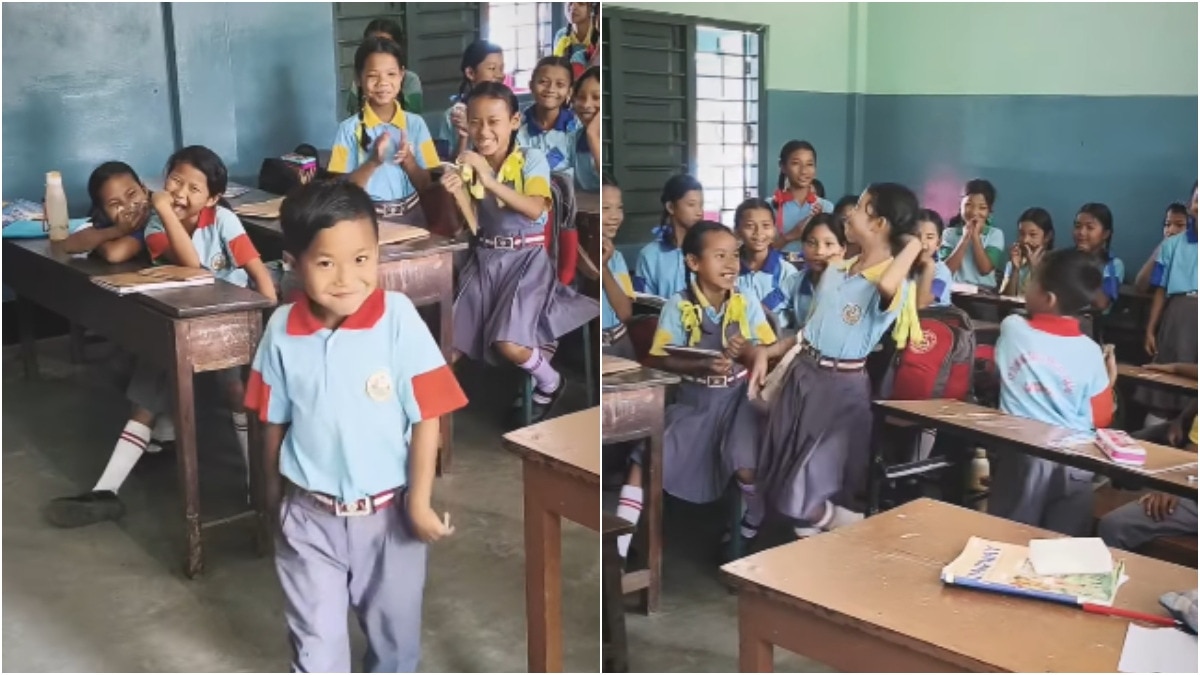 Teacher organises ramp walk for students in classroom. Adorable video ...