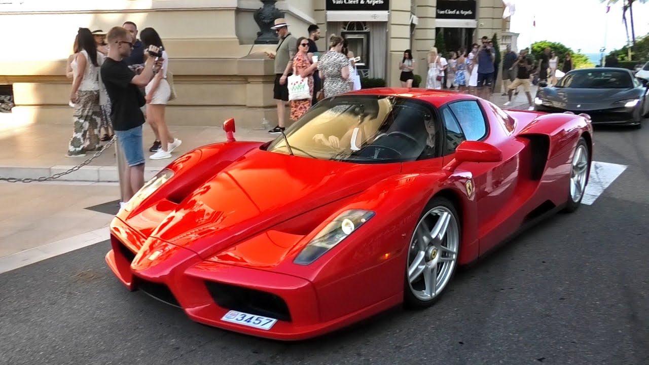 Supercars in Monaco: Ferrari Enzo, SF90, 992 GT3 RS & Bugatti Veyron ...