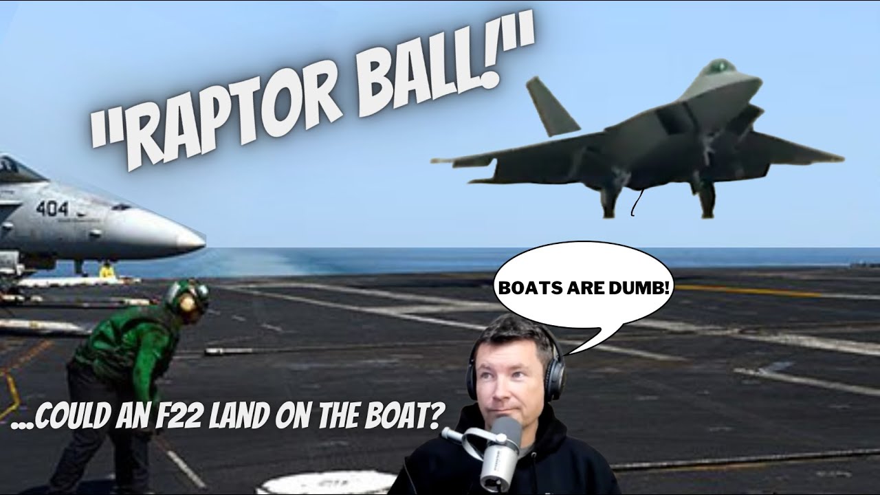 F-22 Raptor Attempts Carrier Landing in Simulation