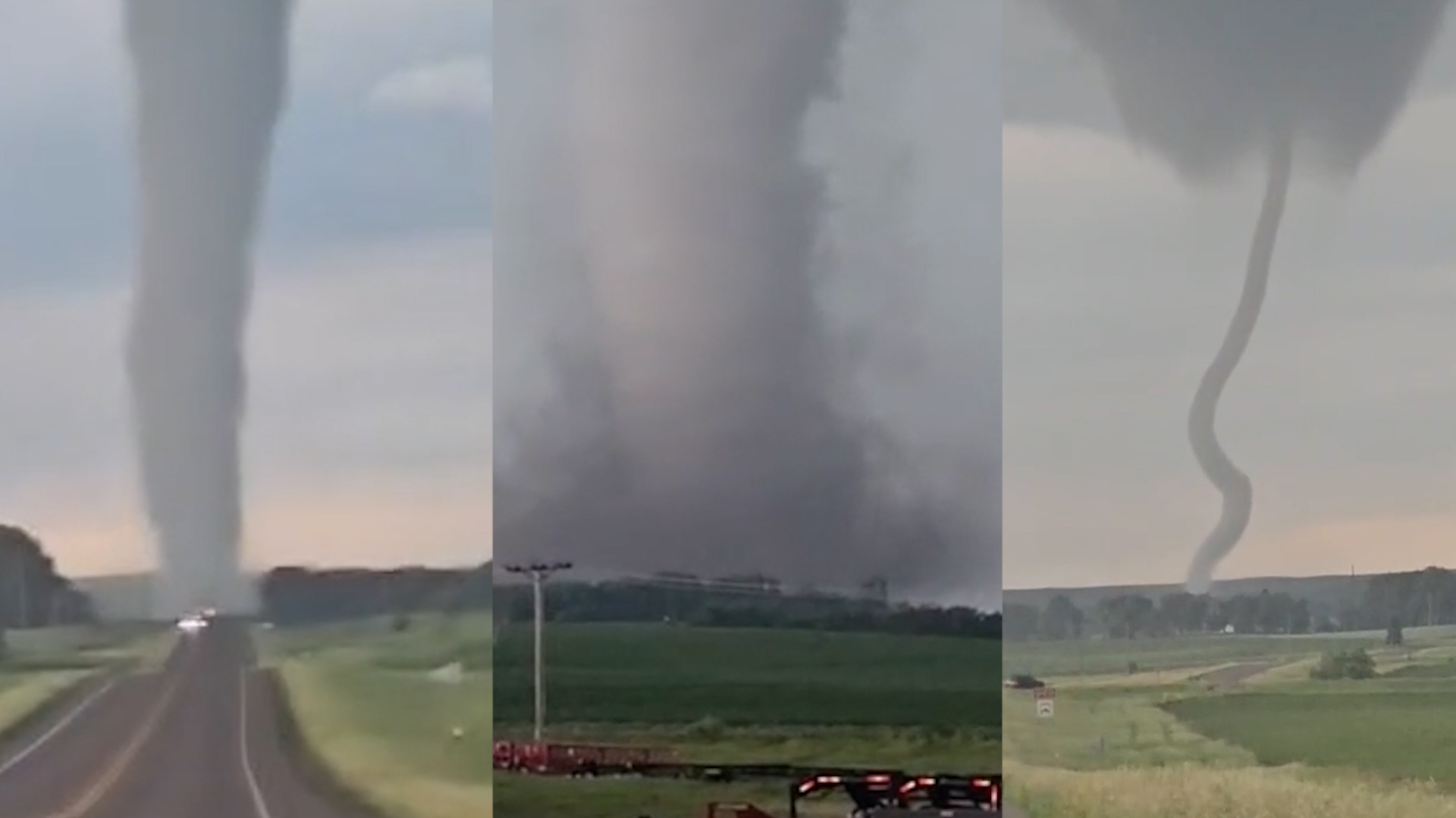 Insane footage shows three large tornadoes in South Dakota city on the ...