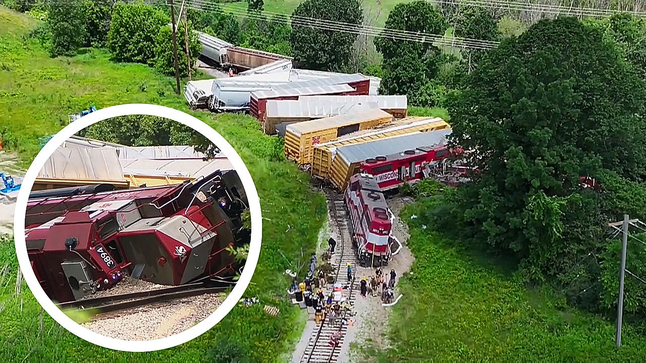 Three injured in massive Wisconsin train derailment, thousands of ...