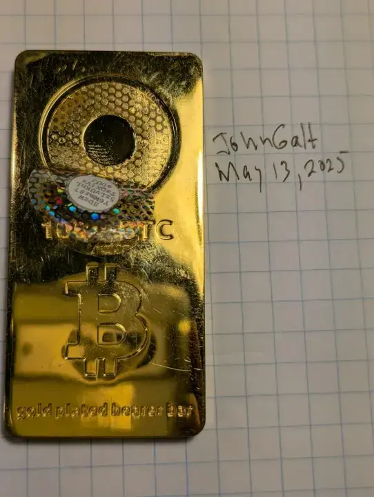 Early Bitcoin owner redeems 100 BTC from Casascius gold bar