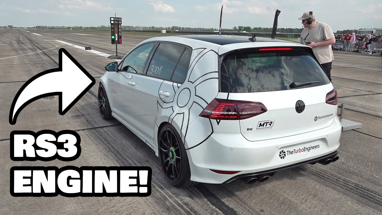 Golf 7 R 740CH avec Moteur RS3 par MTR – Drag & Accélérations Intenses!