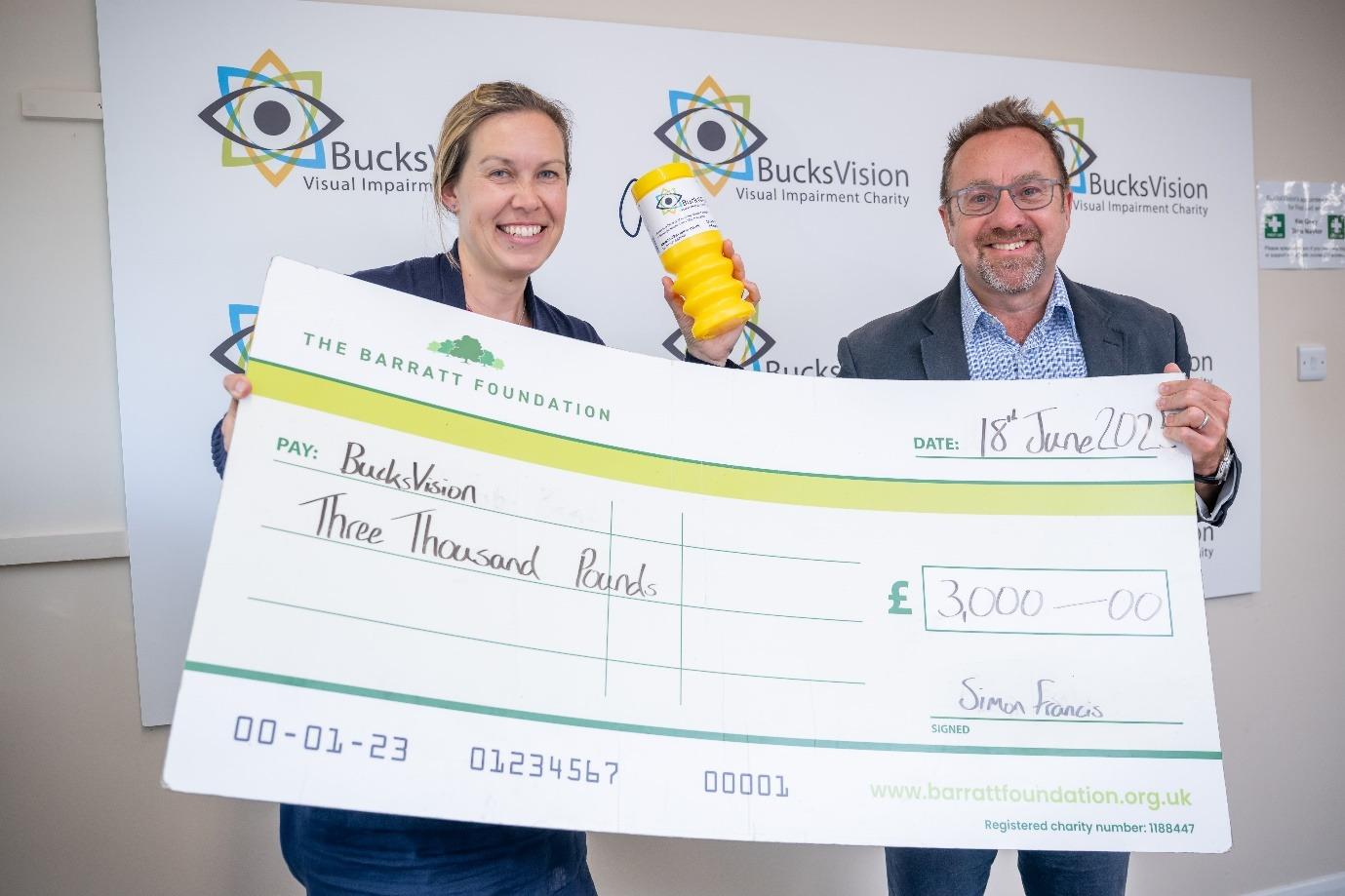 100-year-old charity for blind people receives donation from Milton ...