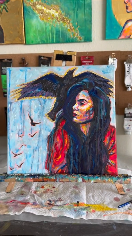 Nature-Inspired Mixed Media Art