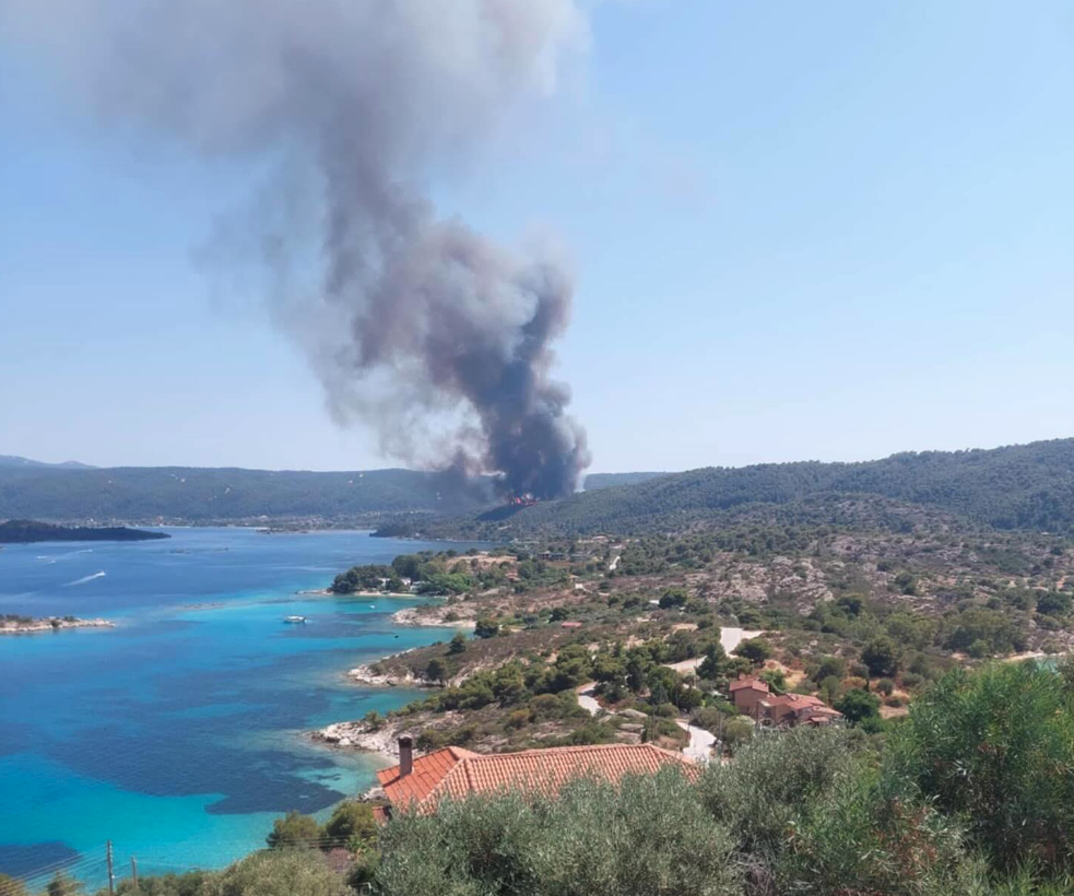 Φωτιά στη Χαλκιδική – Ηχησε το 112, ισχυρές δυνάμεις στο σημείο