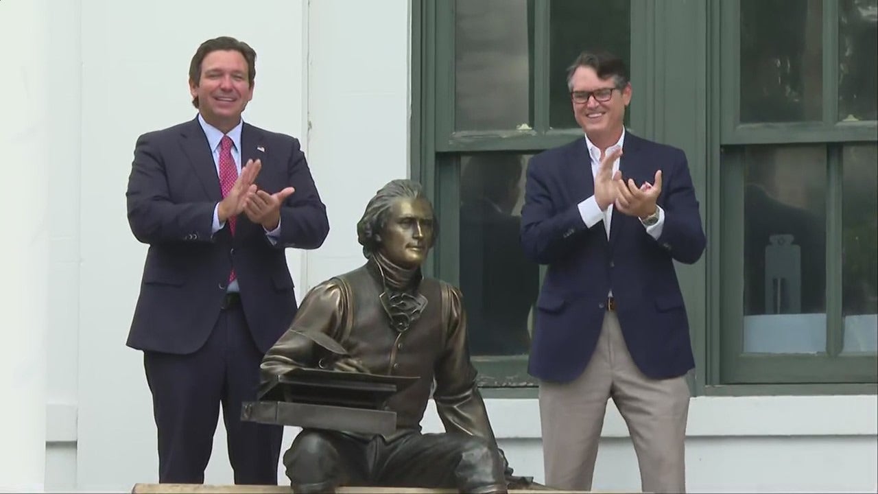 DeSantis unveils Thomas Jefferson statue in Florida ahead of 250th ...