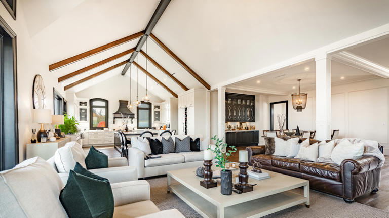 24 Vaulted Ceiling Designs For A Dramatic And Elegant Living Room