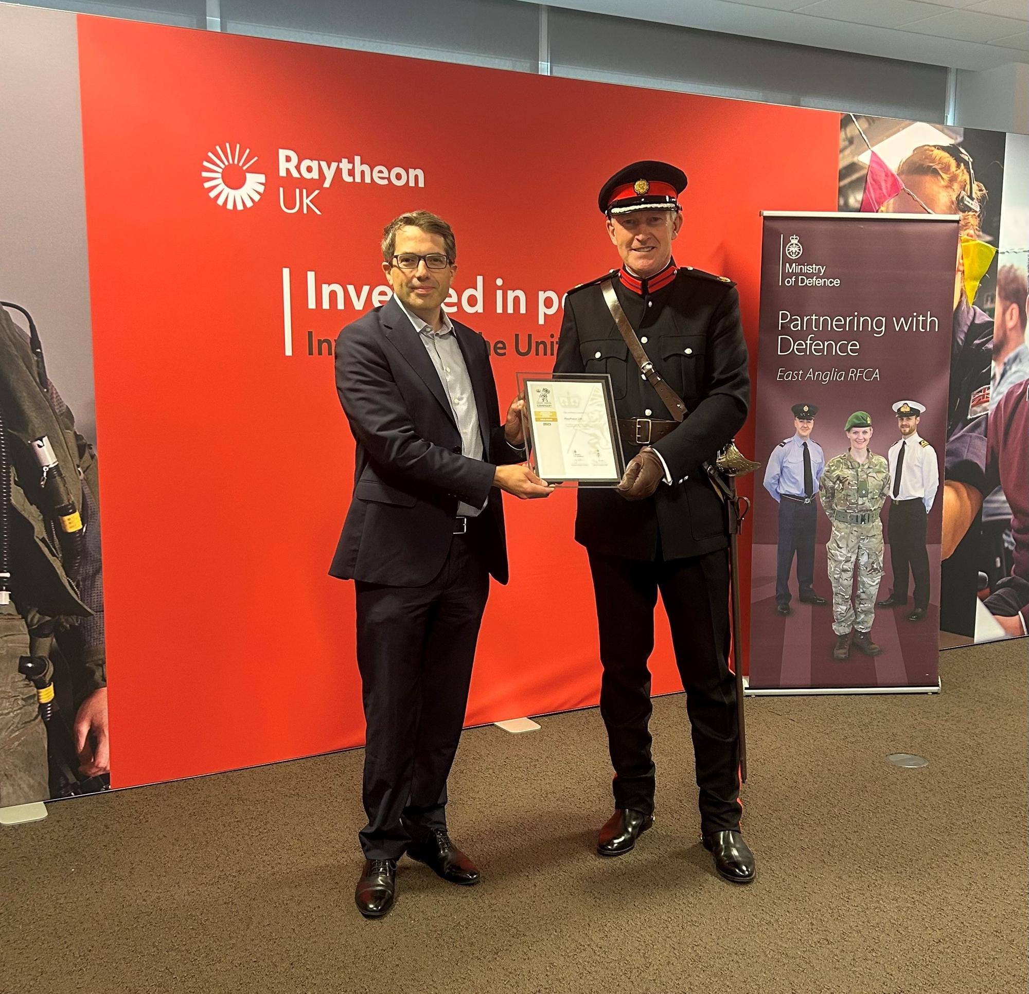 Raytheon UK commended for commitment to the armed forces community