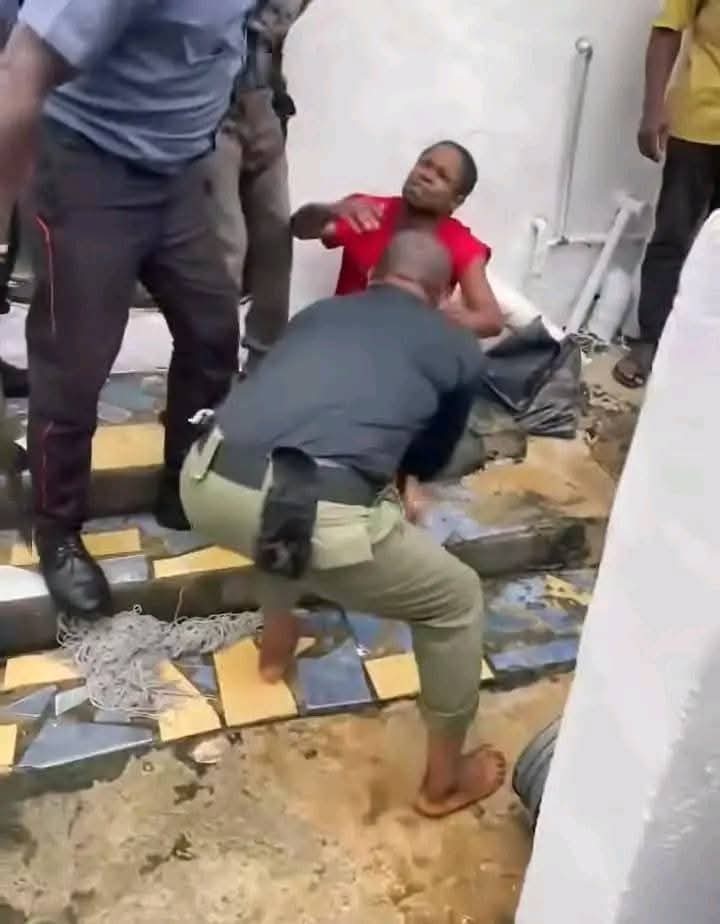 VIDEO: Young man caught hiding in bank ceiling after failed overnight heist