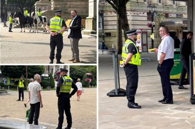 Officers patrol town centre as part of crime prevention initiative