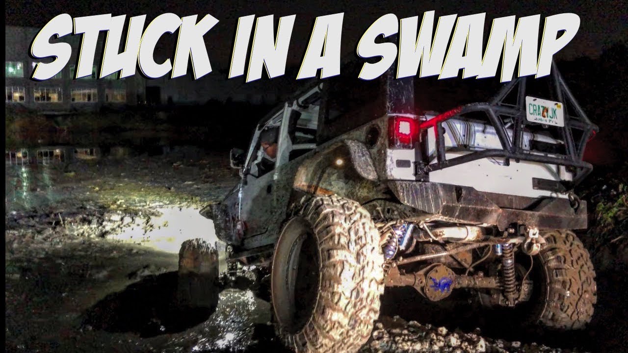 Jeep Wrangler JK on 42s Stuck at Night | Jeep Wrangler JK Mudding 4x4 ...
