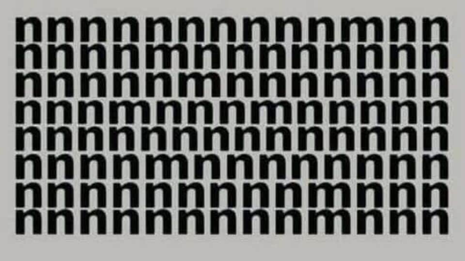 Optical illusion: Only a few people can identify all 'm's in this mind ...