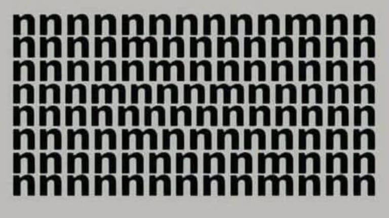 Optical illusion: Only a few people can identify all 'm's in this mind ...