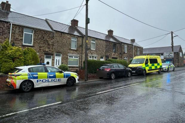 Three people taken to hospital after two-car smash in County Durham town