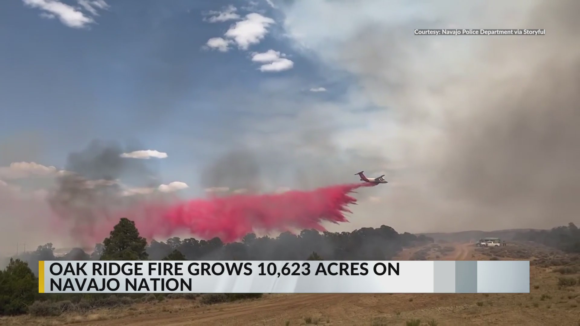 Oak Ridge Fire grows to over 10,000 acres on Navajo Nation