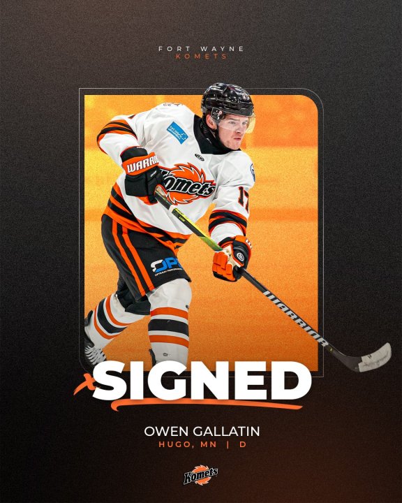 Defenseman Gallatin re-signs with Komets