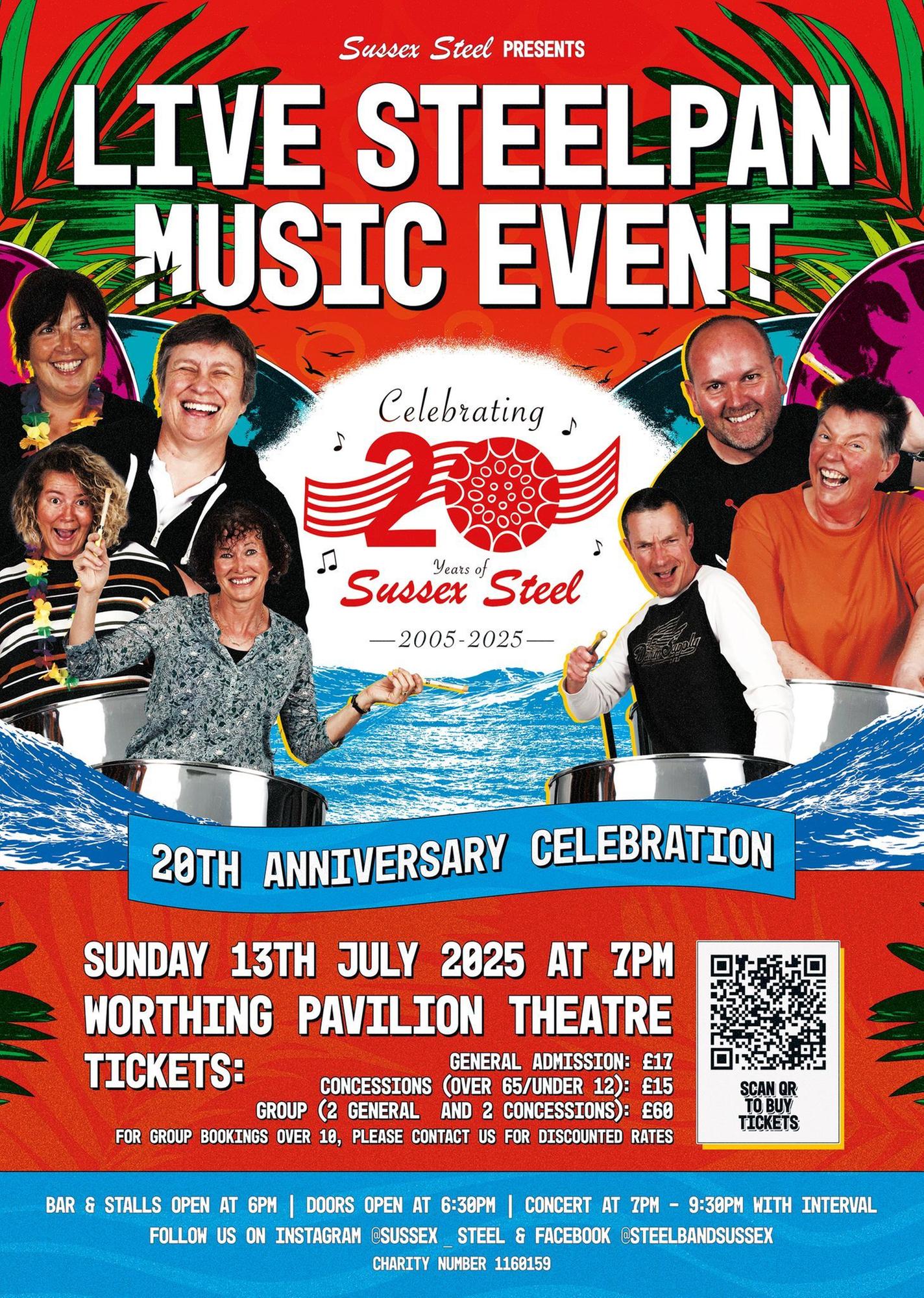 Sussex Steel 20th Anniversary Concert to take place in Worthing