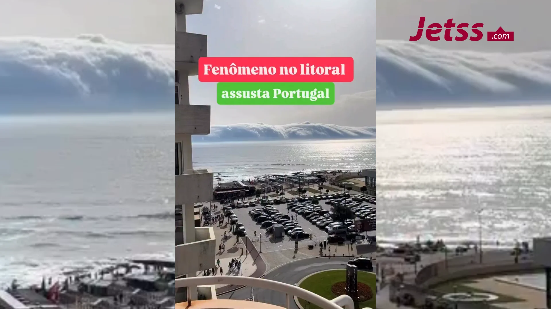 Fenômeno raro assusta moradores ao ser confundido com tsunami em Portugal