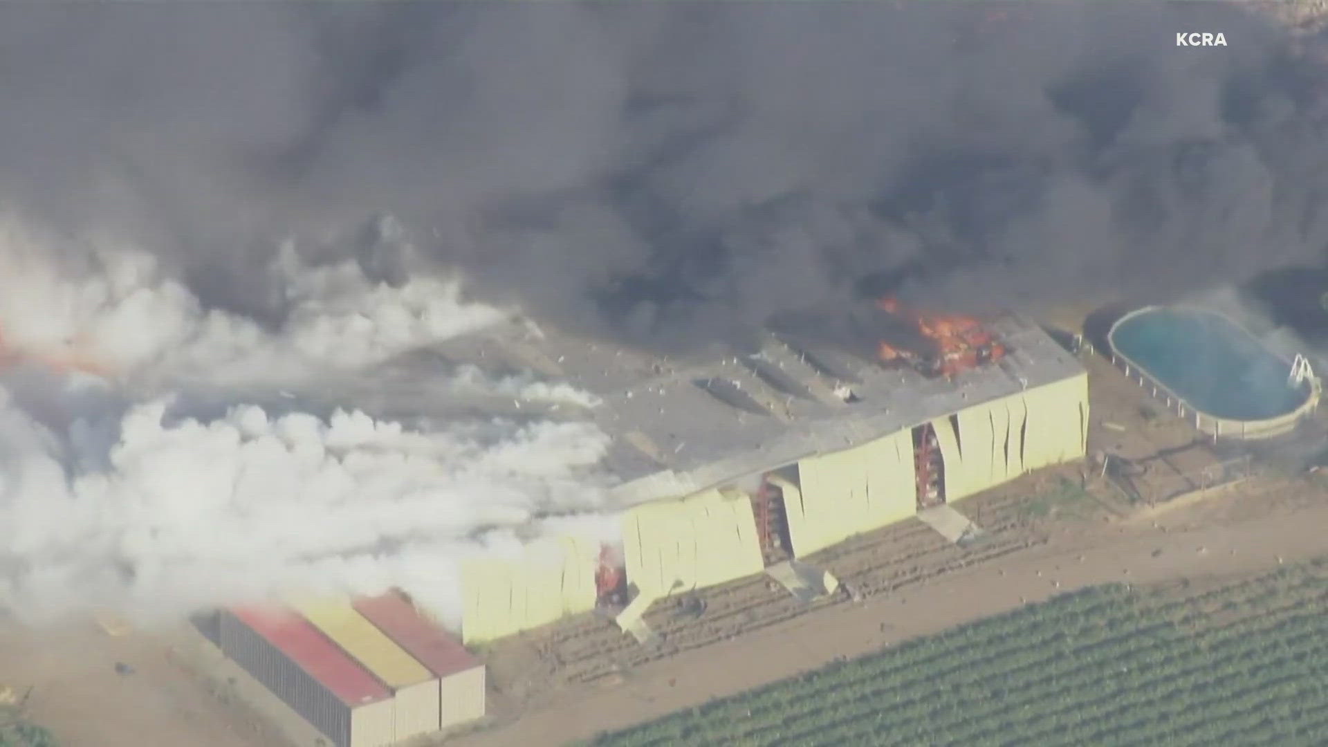 Fire at California fireworks facility causes explosions