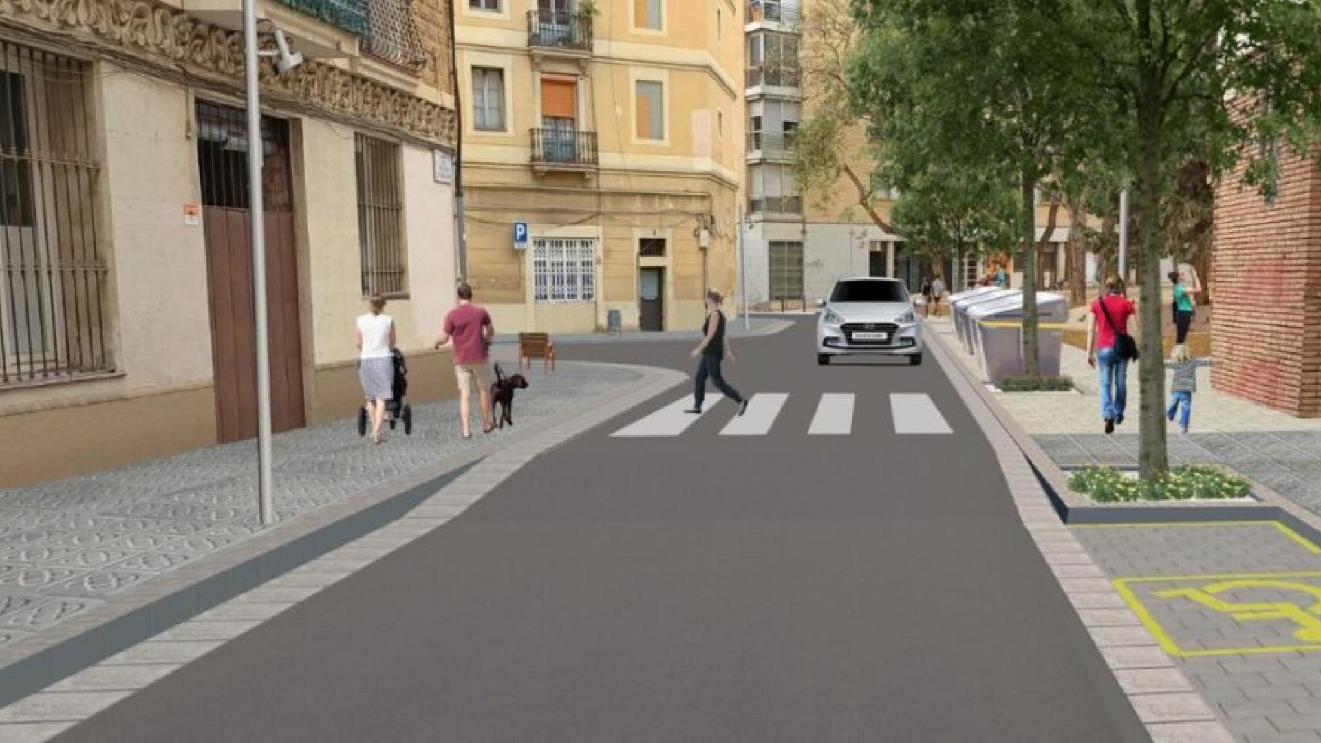 Barcelona destinará dos millones de euros a la reurbanización de la calle Vint-i-sis de Gener de ...