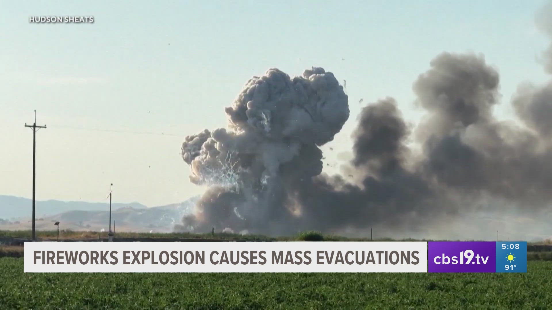 Mass evacuations after fireworks warehouse explodes in Northern California