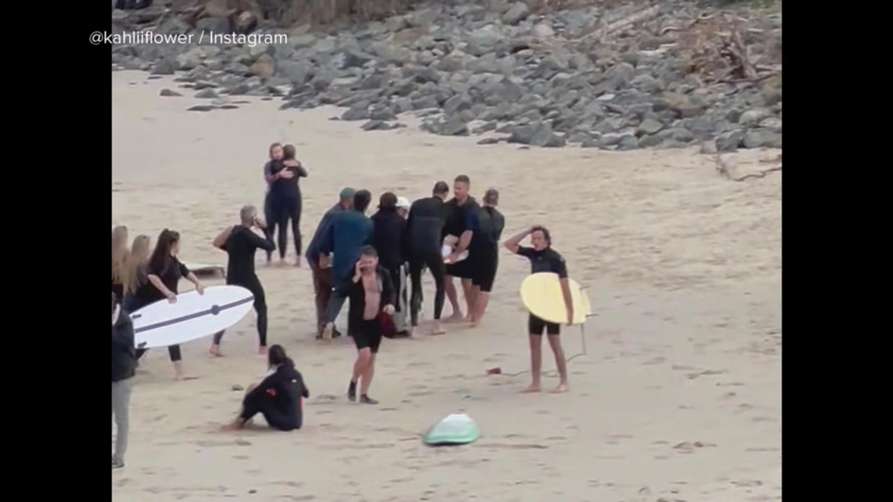 Video appears to show shark chasing boy in waters of Australian beach