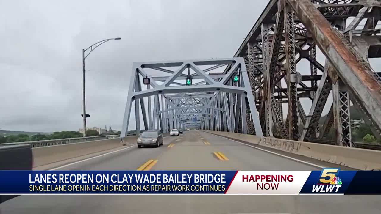 Lanes on Clay Wade Bailey Bridge reopened as repair work continues