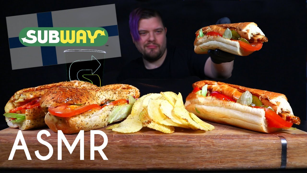 ASMR Subway Sandwich Mukbang | the Most Popular Sub of Finland | No Talking