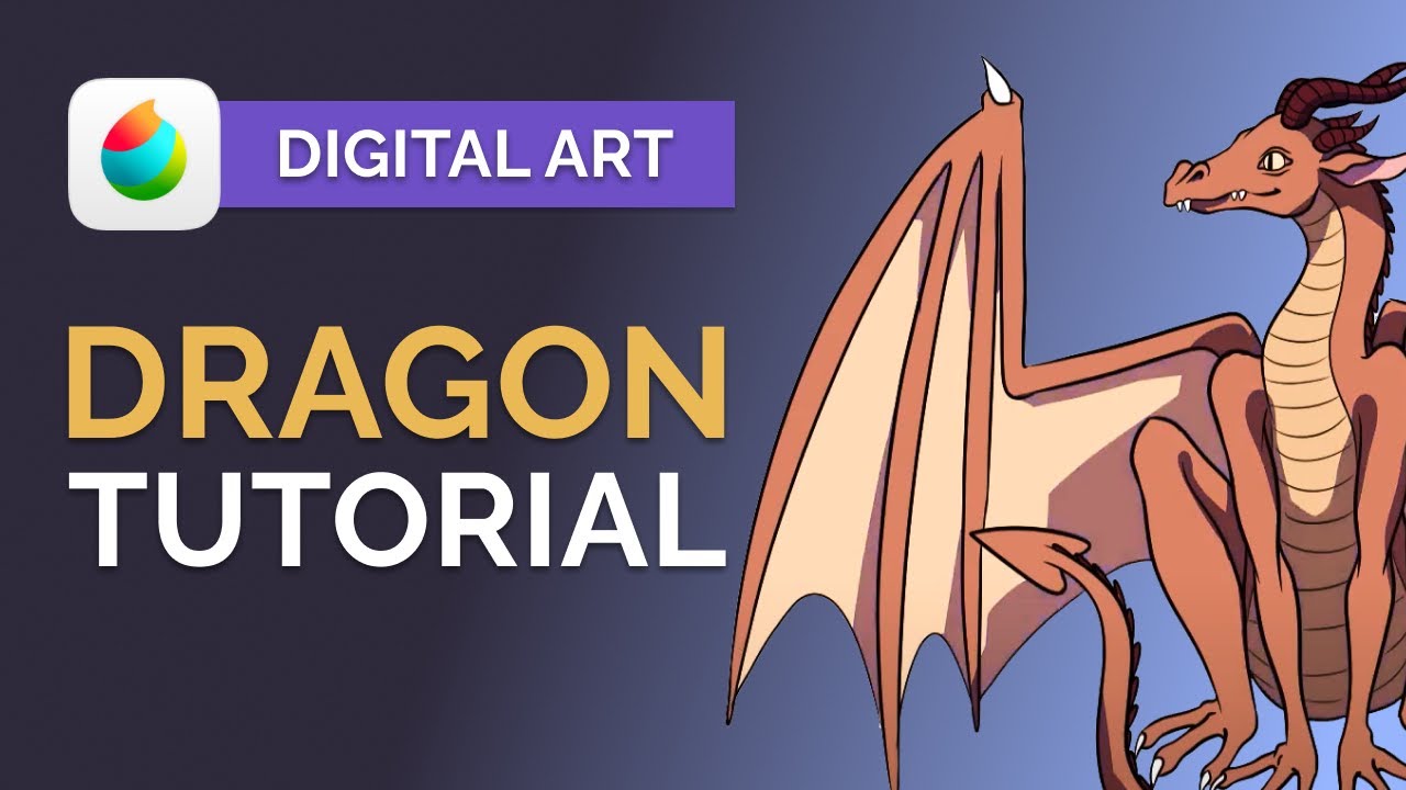 How to Draw Dragons – Step by Step Digital Art Tutorial [MediBang]