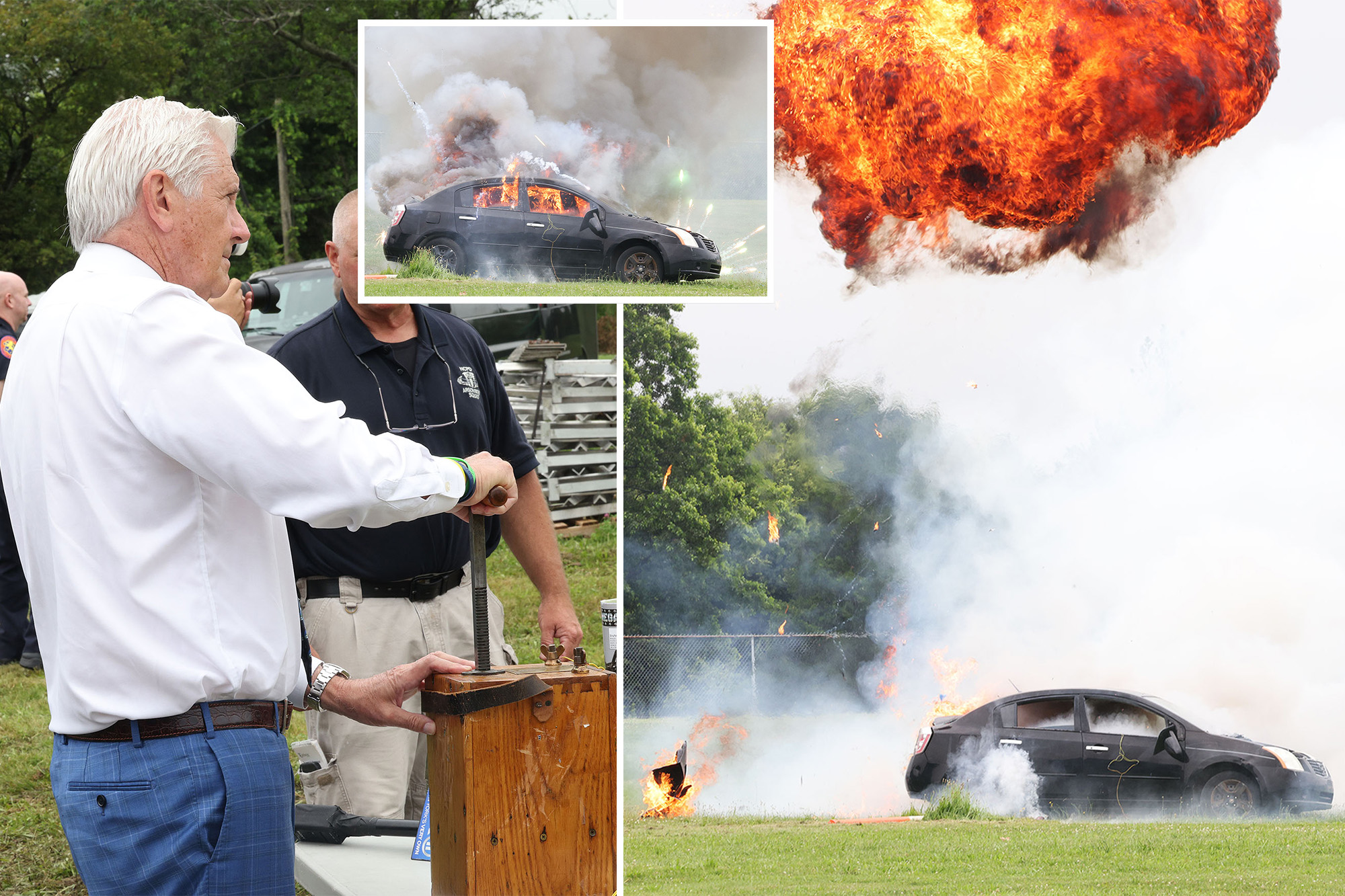 Nassau officials blow up car, mailbox and a whole chicken in action ...