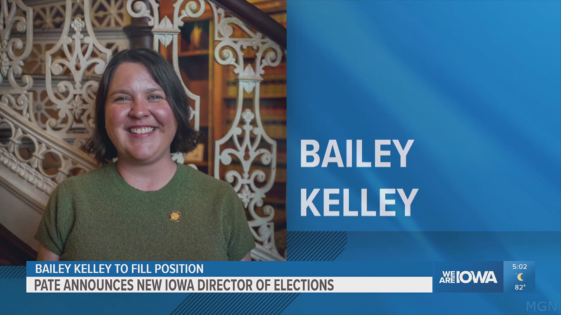 Secretary Pate names Bailey Kelley as Iowa Director of Elections