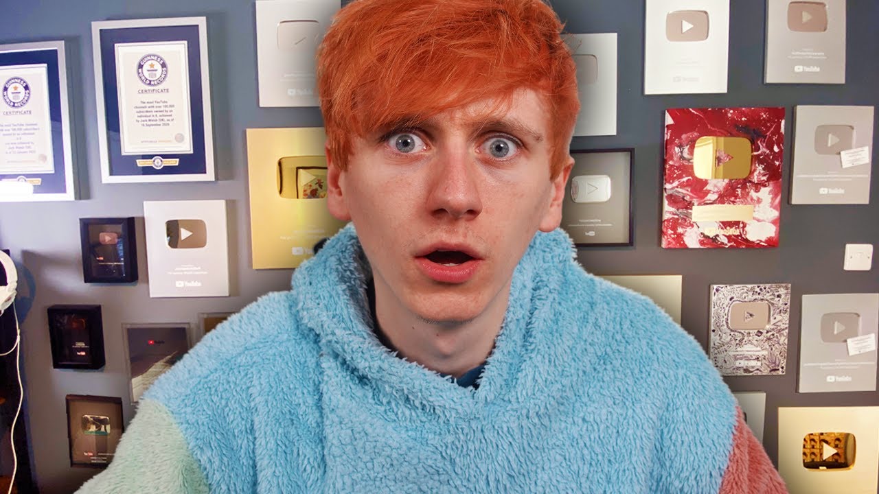 My Youtube Play Button Wall is FULL