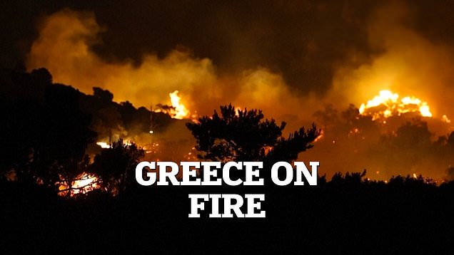 Wildfire on Crete triggers widespread evacuations of tourists