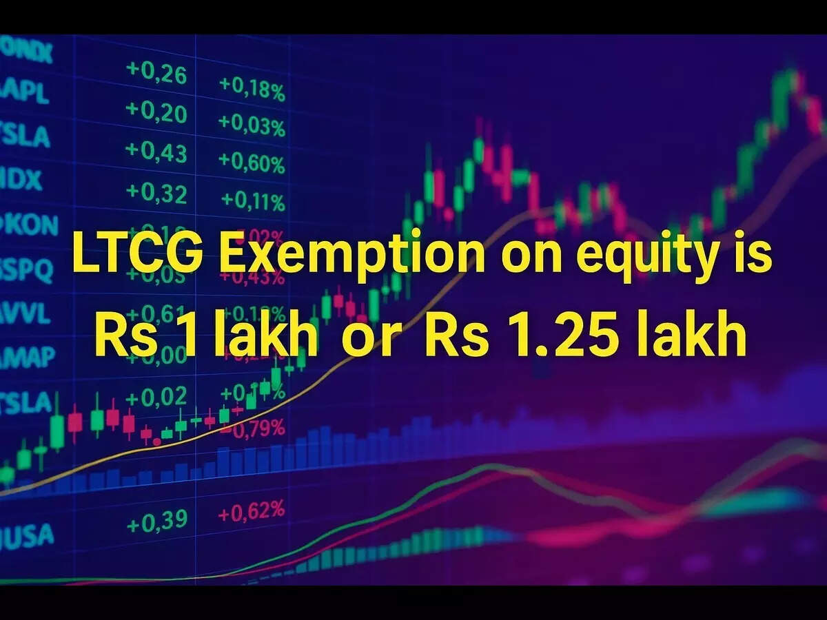 Is LTCG exemption on equity, equity mutual funds Rs 1 lakh or Rs 1.25 ...