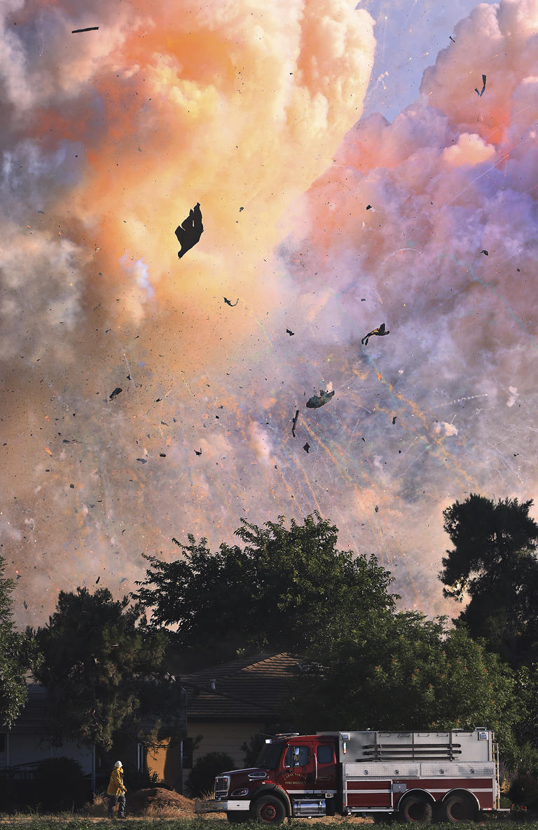 Seven missing after massive explosion at California fireworks warehouse